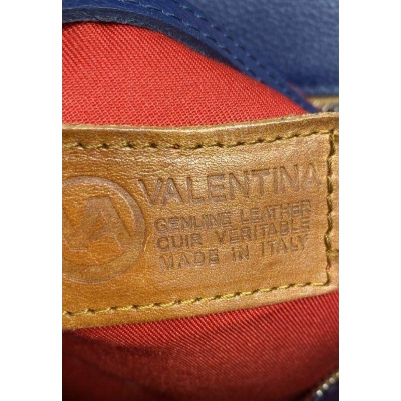 VALENTINA EUC XL BLUE TAM LEATHER TOTE BAG | eBay