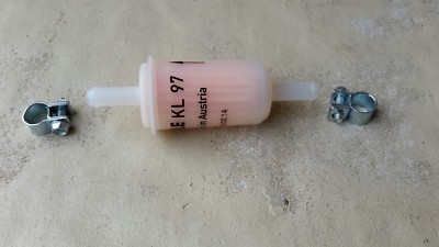 2 x KTM HUSQVARNA IN TANK FUEL FILTERS & 2 CLAMPS 250 350 450 500 ...