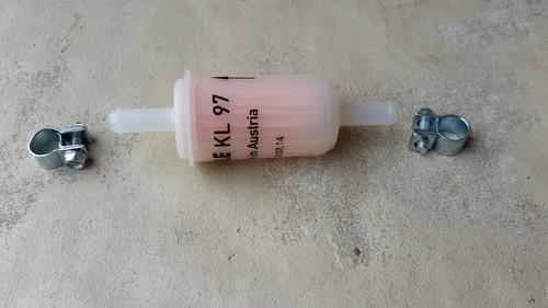 2 x KTM HUSQVARNA IN TANK FUEL FILTERS & 2 CLAMPS 250 350 450 500 ...