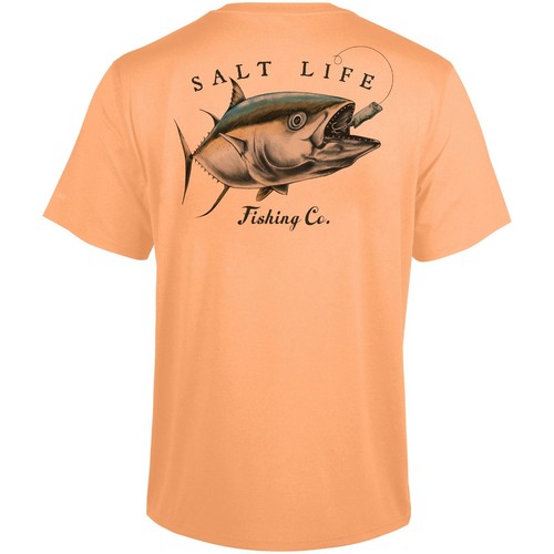 New Salt Life Chasing Giants UV Prot Pocket Tee Org L Live Salty ...
