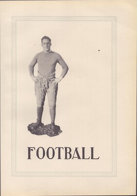Vintage Art print - Original 1925 Graphic - “Football” Uniform ...