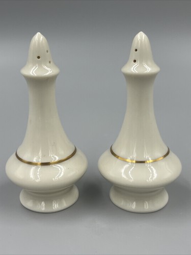 Lenox Ivory Bone China 24K Gold Trim Pair Regency Salt and Pepper ...