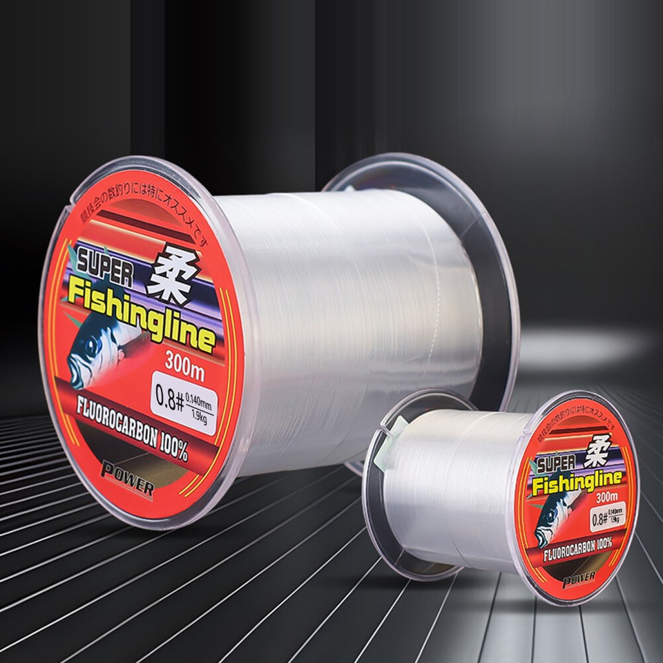 300M Fluorocarbon Fishing Line Strong Nylon String Clear Fishing Wire ...