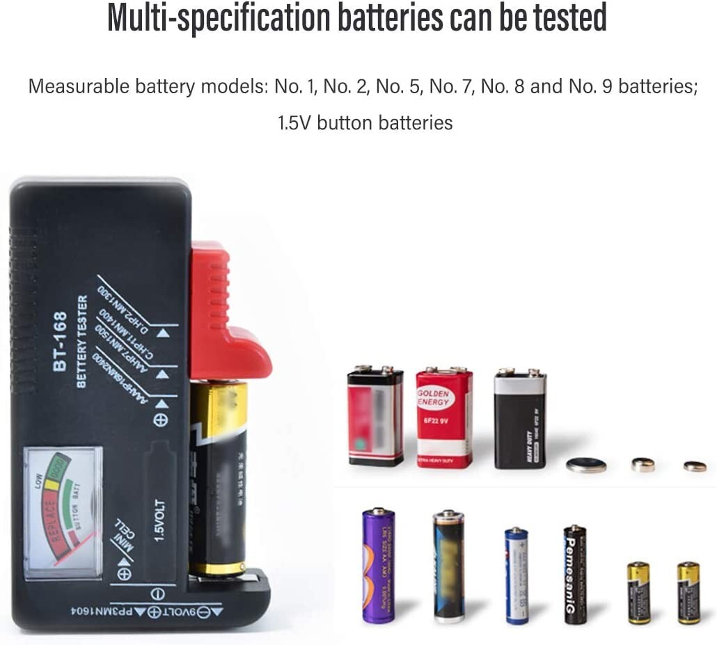Small Battery Tester Portable Analogue Battery Diagnostic Checker Most ...