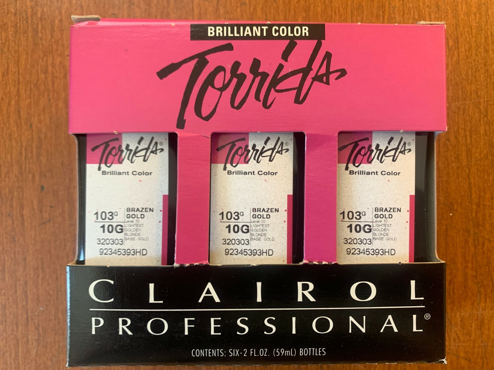 CLAIROL PROFESSIONAL TORRIDS BRILLIANT COLOR 103G/10G BRAZEN GOLD 6/PK ...