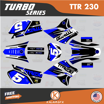 Graphics Kit for Yamaha TTR230 (2005-2020) TTR 230 Turbo Series - Blue ...