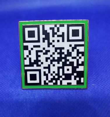 Rickroll QR Lapel Pin [1.5" Soft Enamel QR Code Pin] | eBay