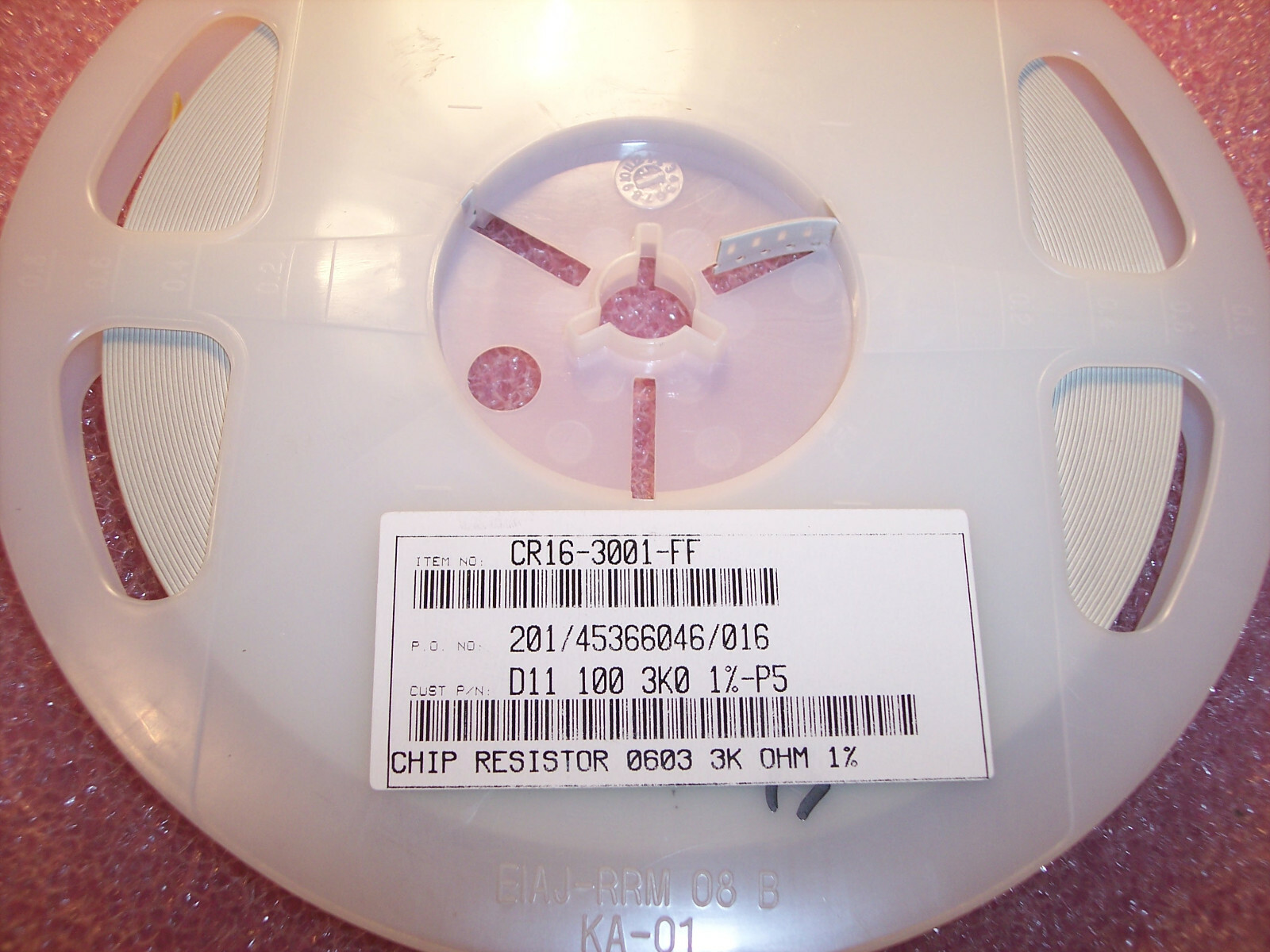 QTY (5000) 3K Ohm 1/16W 1% 0603 SMD CHIP RESISTORS CR16-3001-FF ASJ ...