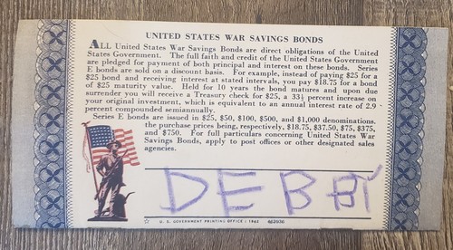 12 STAMPS + Vintage 1942 US War WWII Savings Bond 10 Cent Defense Stamp ...