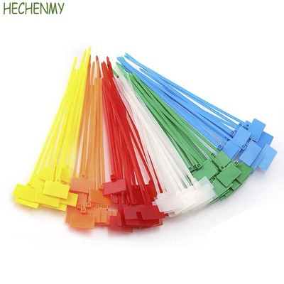 4*200mm Numbered Cable Zip ties Nylon Plastic Colored Self Locking Tag ...