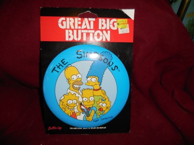 The Simpsons Giant Button Button-Up Almost 6" 1 | eBay