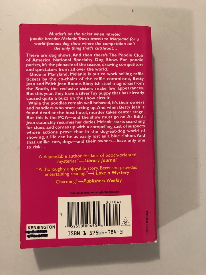 NEW Laurien Berenson - BEST IN SHOW - SC Paperback Book Poodle Breeder ...