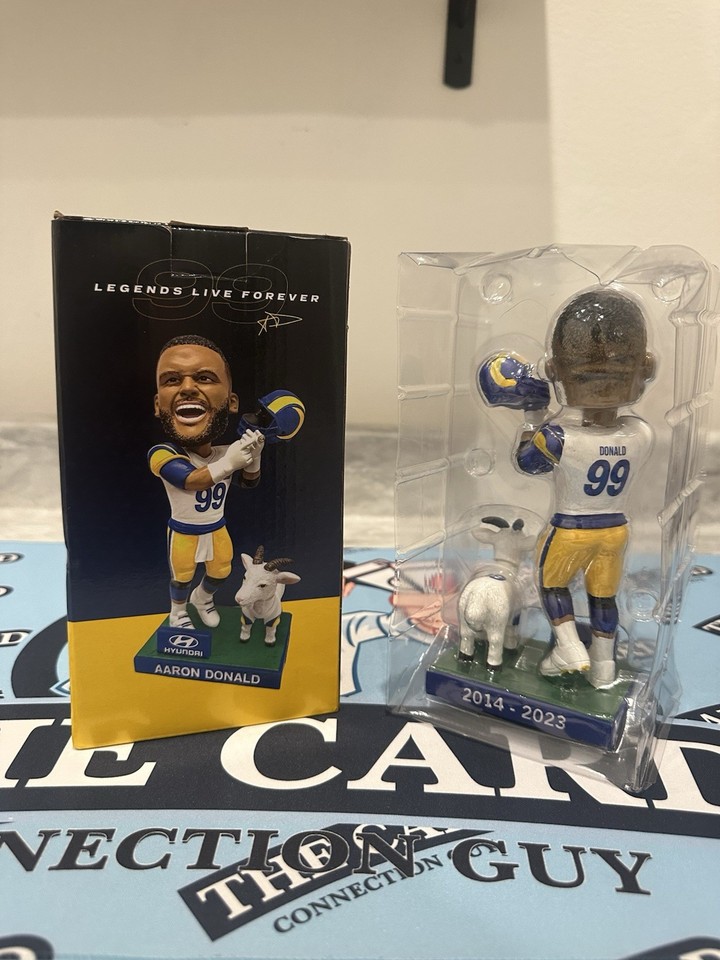 Aaron Donald Los Angeles Rams Bobble Head 2025 GOAT Exclusive | eBay