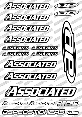 ASSOCIATED RC TEAM STICKER SHEET RK EDITION DECAL RC BUGGY RC10 AE ...