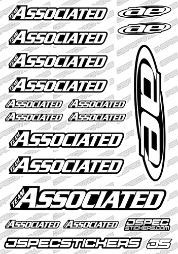 ASSOCIATED RC TEAM STICKER SHEET RK EDITION DECAL RC BUGGY RC10 AE ...