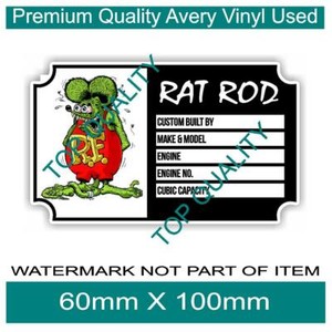 VINTAGE RAT ROD IDENTIFICATION Decal Sticker Americana Rat Rod Hot Rod ...