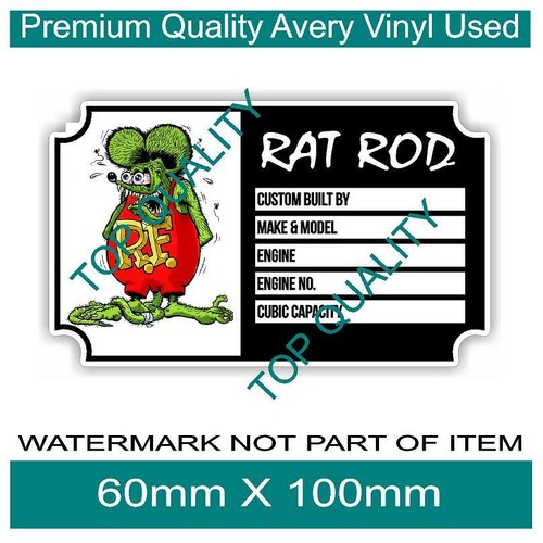 VINTAGE RAT ROD IDENTIFICATION Decal Sticker Americana Rat Rod Hot Rod ...