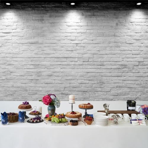 Vinyl 10x8ft Backdrop Photography Background White Brick Wall Computer ...