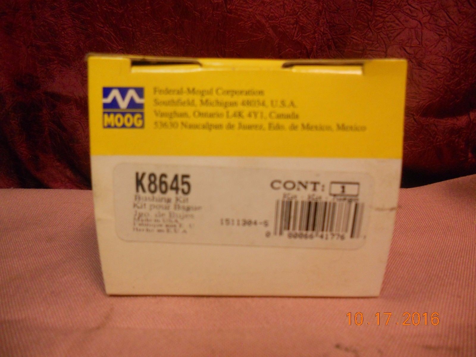 Moog K8645 Sway Bar Frame Bushing Or Kit JUL2173 DS1161B4/B3/1155B2 | eBay