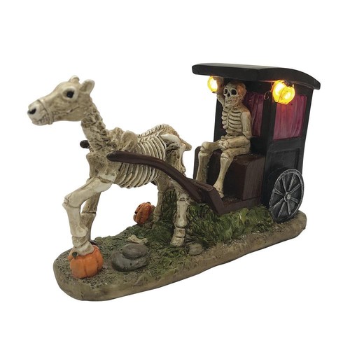Halloween Village ~ Skeleton Carriage | eBay