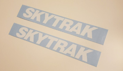 Skytrak Telehandler Decals Stickers 20"X 3" Pair Gloss WHITE Fast USA ...