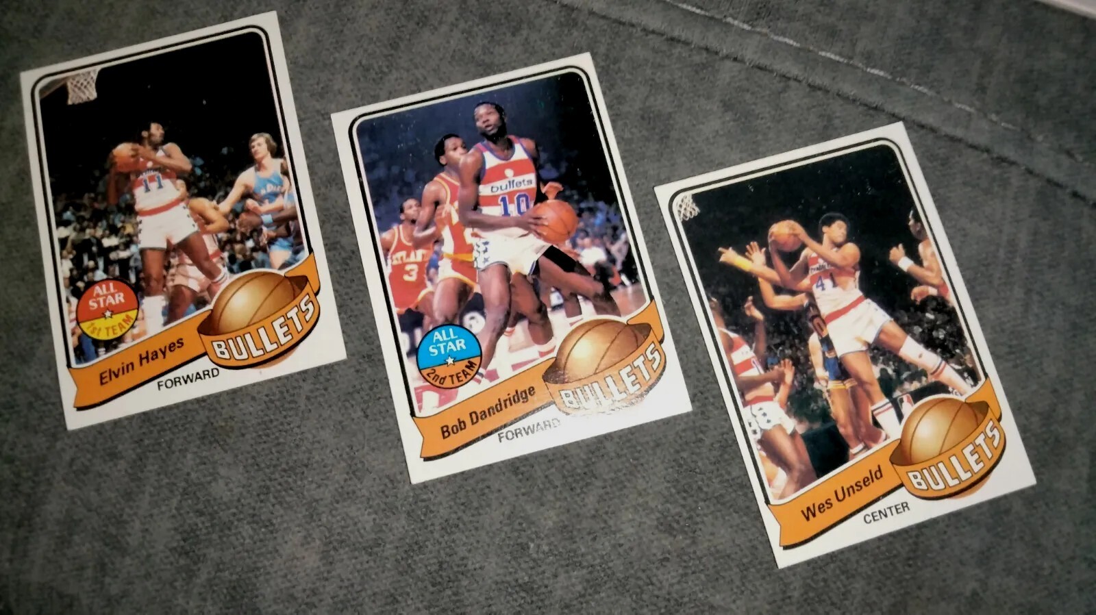 1979 Topps Washington Bullets Lot Of 3 Cards Dandridge, Unseld, Hayes ...