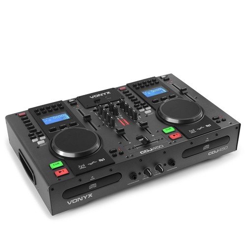 Vonyx CDJ450 DJ CD Mixer with Dual CD Players & Bluetooth ...