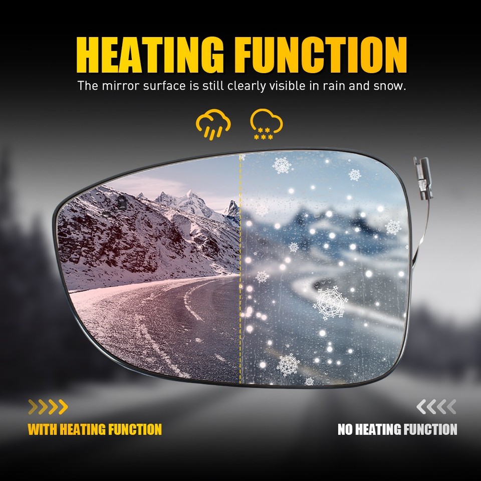 Passenger Driver Side Mirror Glass Heated W/Blind Spot For 2018-22 ...