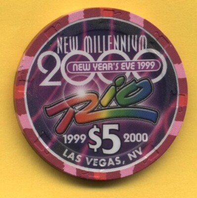 $5 2000 MILLENNIUM CHIP FROM THE RIO ALL -SUITE CASINO IN LAS VEGAS. | eBay