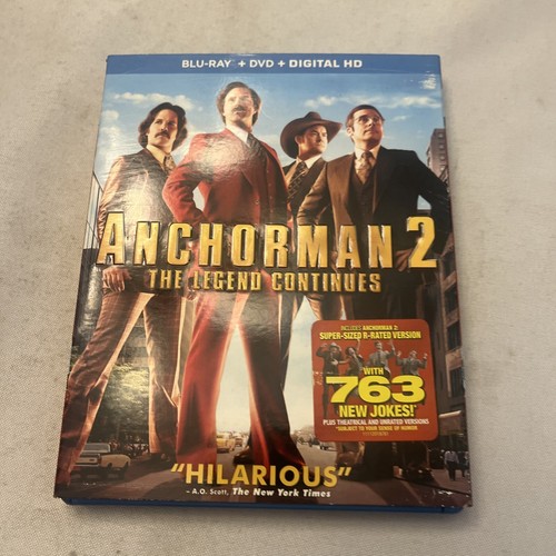 Anchorman 2: The Legend Continues (Blu-ray/DVD, 2013, 3-Disc Set, With ...