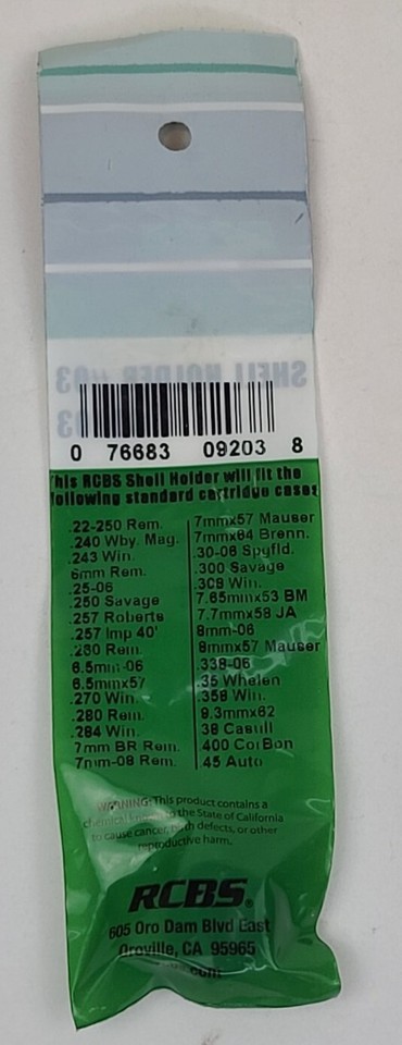 RCBS 09203 #3 Shell Holder | eBay
