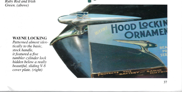RARE NOS 1937 Flathead Ford Sliding V8 Locking Hood Handle | eBay