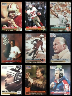 1991 Pro Set NFL Official Football Single Base Inserts (1-250) - Pick ...
