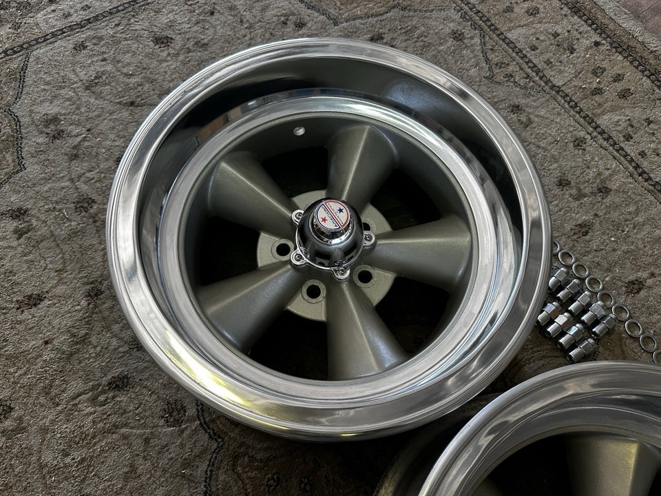 RARE 16 X 8.5 (2) 5 SPOKE FORD Mopar 5 ON 4 1/2 Torq Thrust Style ...