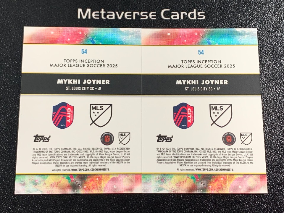 2025 Topps Inception MLS #54 MyKhi Joyner Blue Pink Rookie RC /25/35 ...