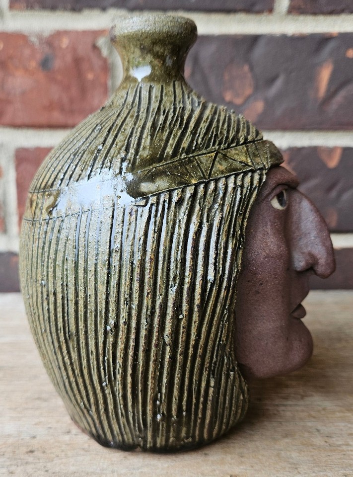 Michael & Melvin Crocker Native American Face Jug Folk Art | eBay