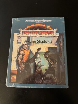 AD&D 2nd Ed DSQ2 Dark Sun RPG Arcane Shadows Boxed Set NIS SW NIB TSR ...
