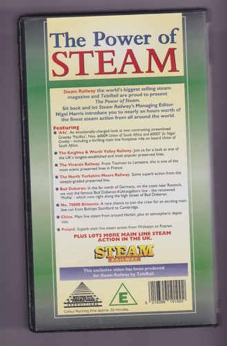 The Power Of Steam (VHS) Railway Video ~ TeleRail ~ Steam Railway | eBay UK