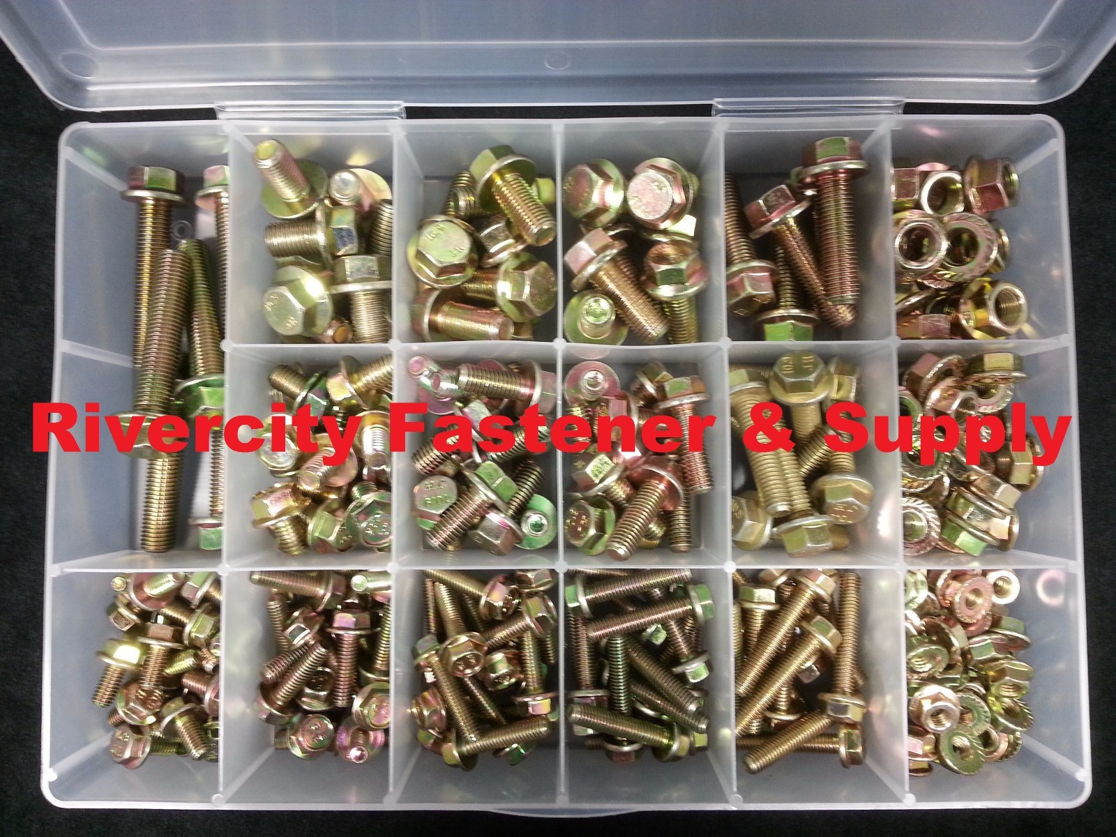 Small Head Flange Nut & Bolt Screw Assortment Kit M6, M8, M10 Metric ...