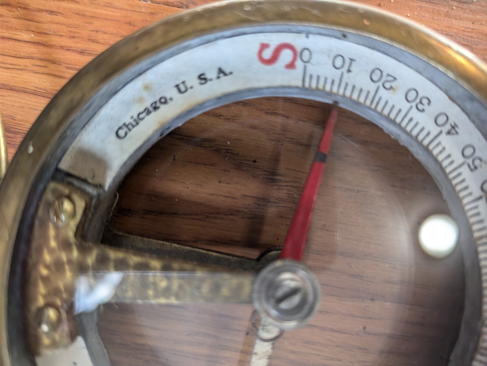 Antique W.S. Darley Magnetic Mining Dipping Needle Compass - Brass ...