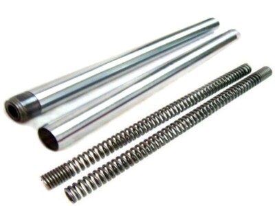 PAIR FRONT FORK MAIN TUBE AND SPRING FIT FOR ENFIELD BULLET 500cc | eBay
