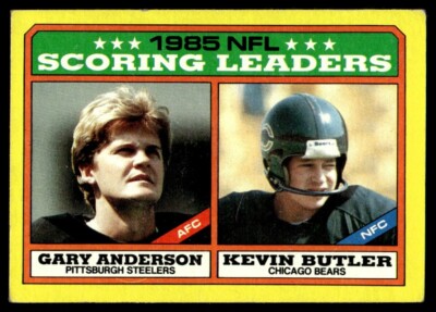 1986 Topps #228 Gary Anderson/Kevin Butler Pittsburgh Steelers/Chicago ...