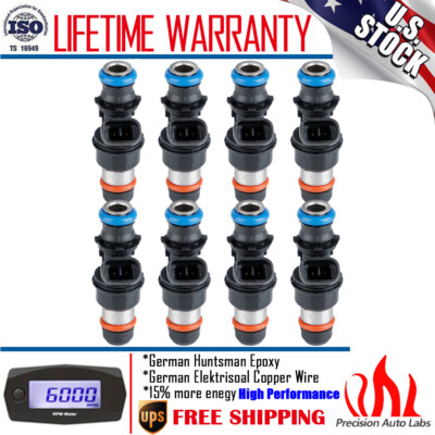 8pcs Fuel Injectors 25317628 for 1999-2006 Chevy Silverado Suburban 4.8 ...