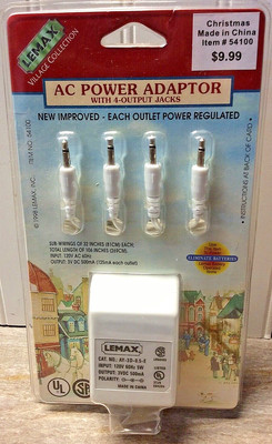 Lemax Dickensvale AC Power Adaptor 4 output jacks 54100 Christmas ...