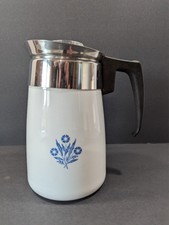 CorningWare Cornflower 9-Cup Percolator Coffee Pot - White/Blue for ...