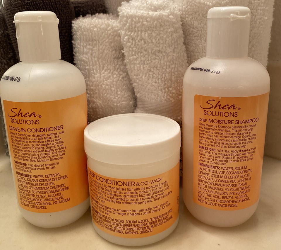 Shea Solutions Organic 1 Shea Butter Shampoo,1 Deep Conditioner ,1 ...