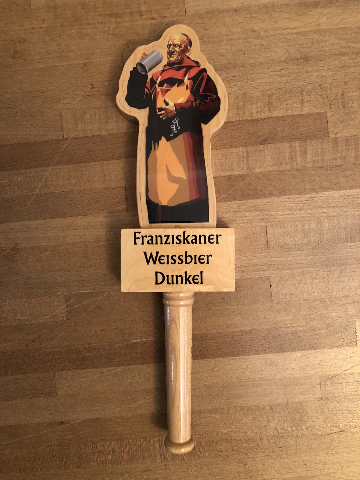 Franziskaner Weissbier Dunkel Wooden Tap Handle. Measures 13 1/2” Tall ...