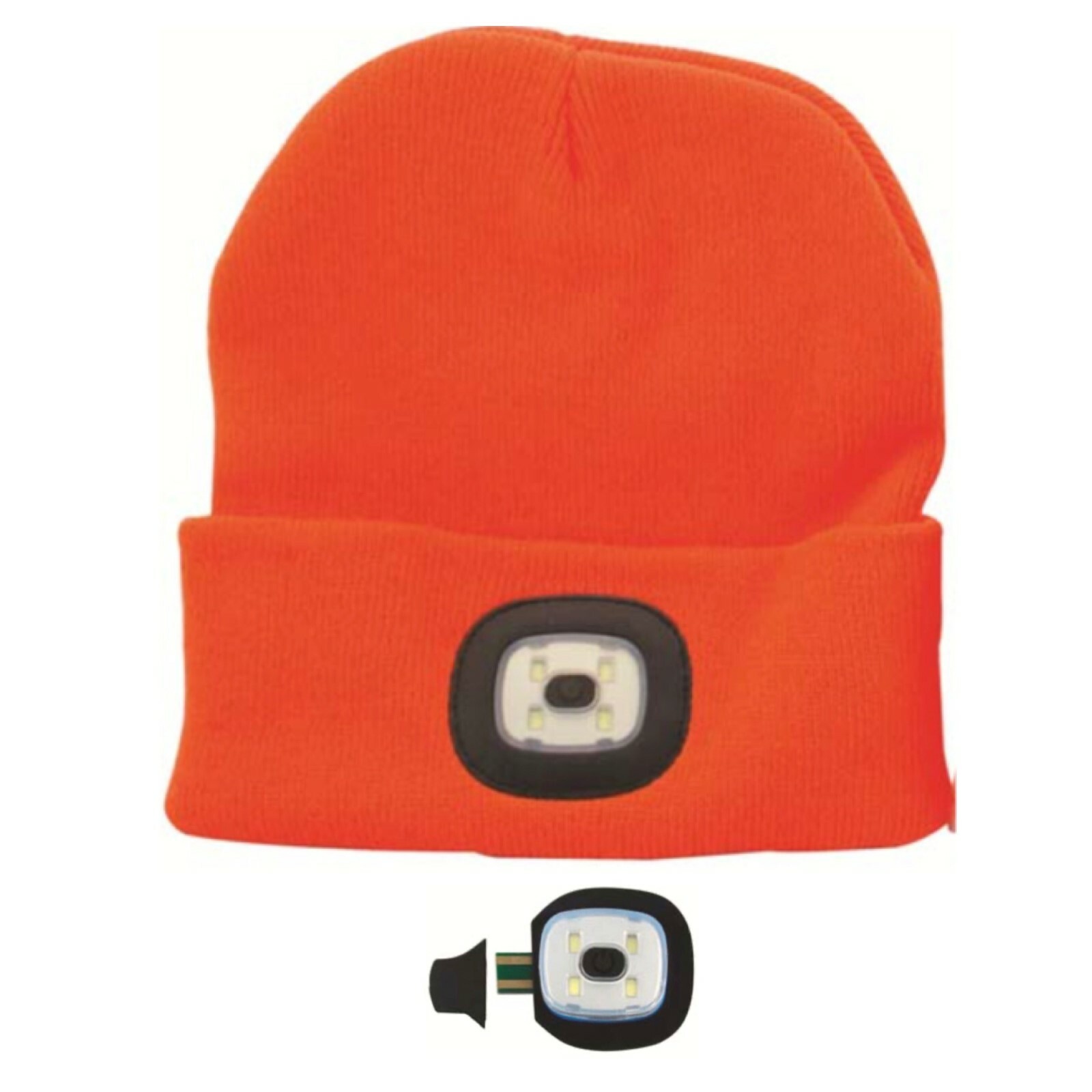 Knitted Wooly Beanie Hat With LED Light Unisex Warm High Powered Head ...