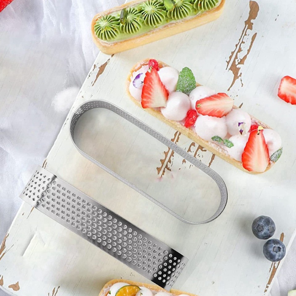 16Pcs Oval Tartlet Molds,French Dessert Mousse Fruit Pie Tart Quiche ...