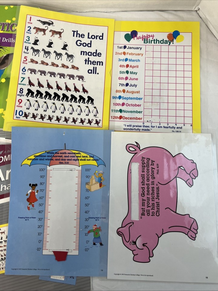 ABeka Arithmetic 1 Curriculum Lesson Plans, Teacher Key, Charts & Games ...